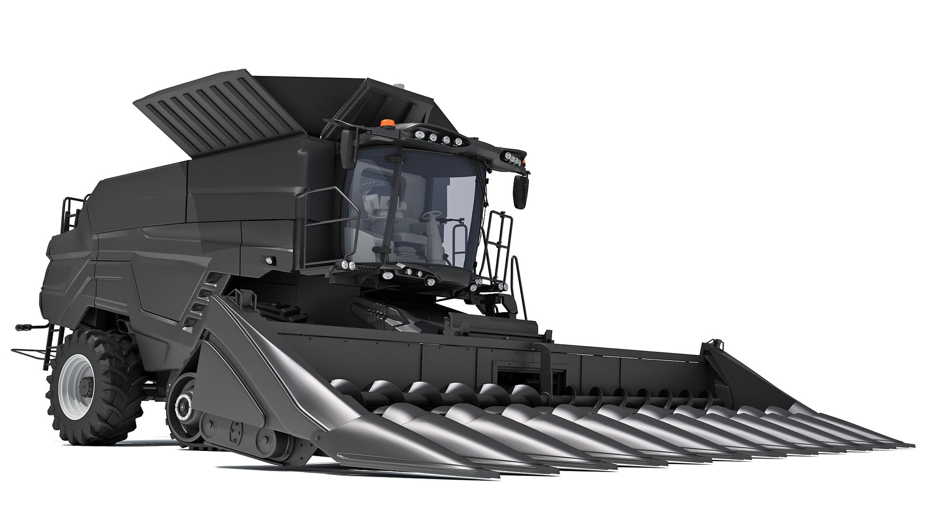 Black Combine Harvester V2 3D Model - TurboSquid 1812747