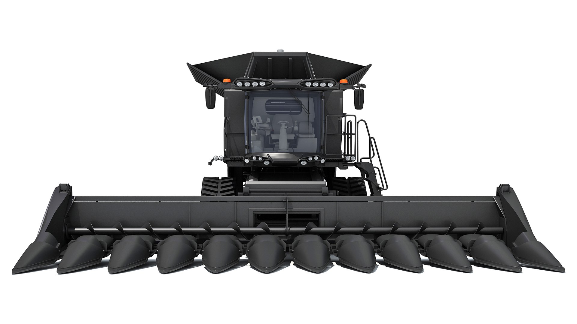 Black Combine Harvester V2 3D Model - TurboSquid 1812747