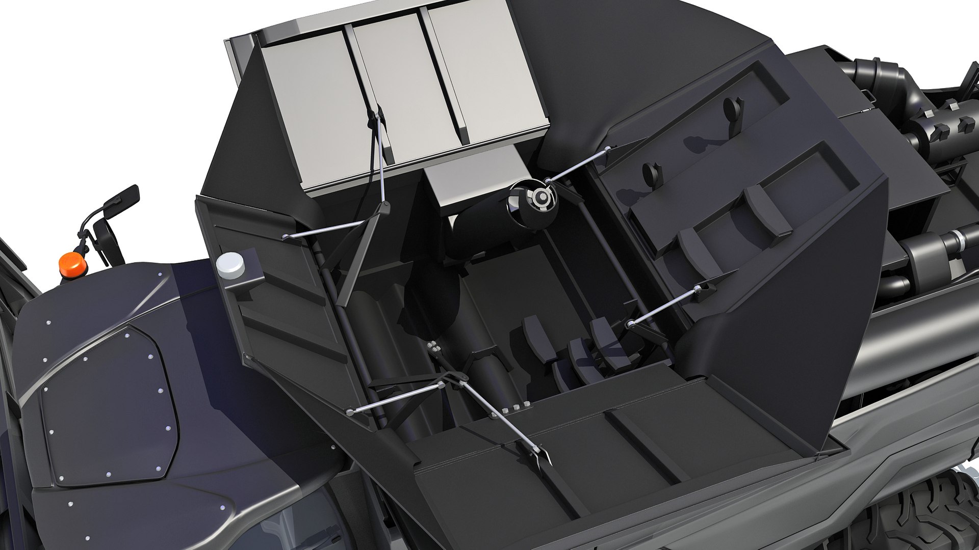 Black Combine Harvester V2 3D Model - TurboSquid 1812747