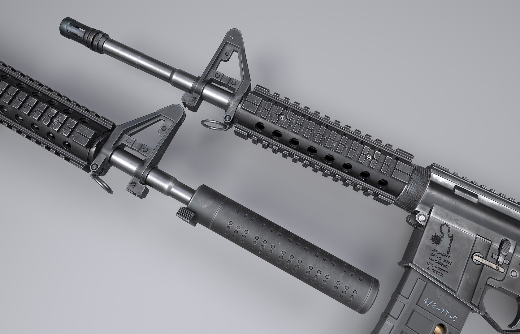 M4A1 3D Model - TurboSquid 2085747