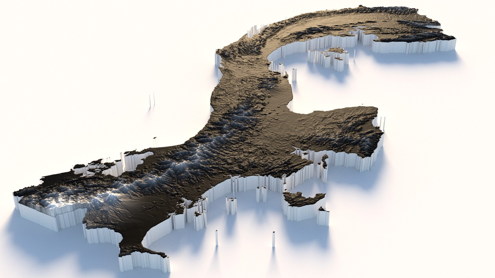 3D Panama Terrain Map - TurboSquid 2336570