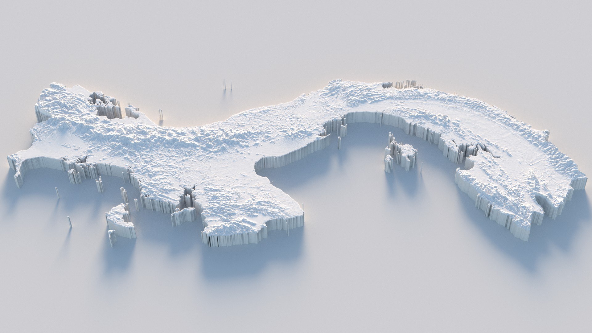 3D Panama Terrain Map - TurboSquid 2336570