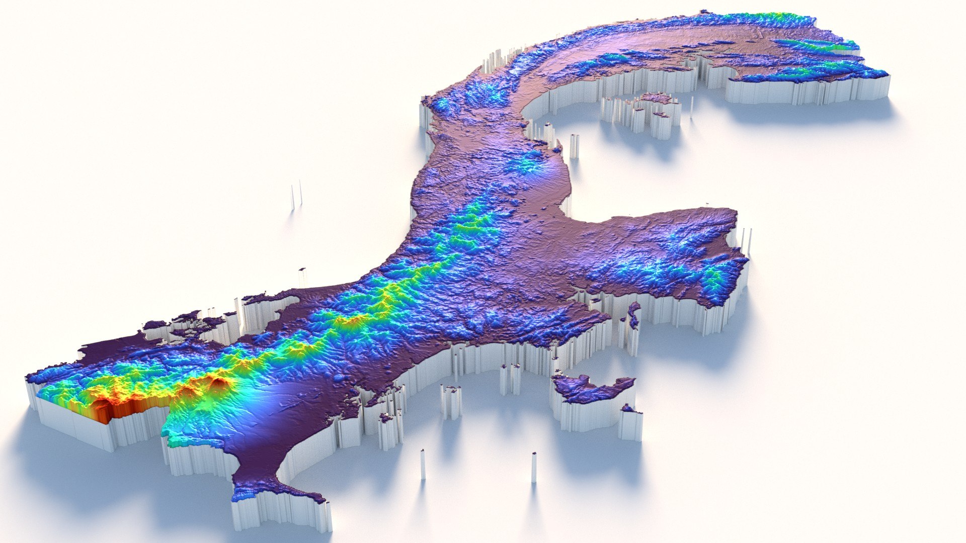 3D Panama Terrain Map - TurboSquid 2336570