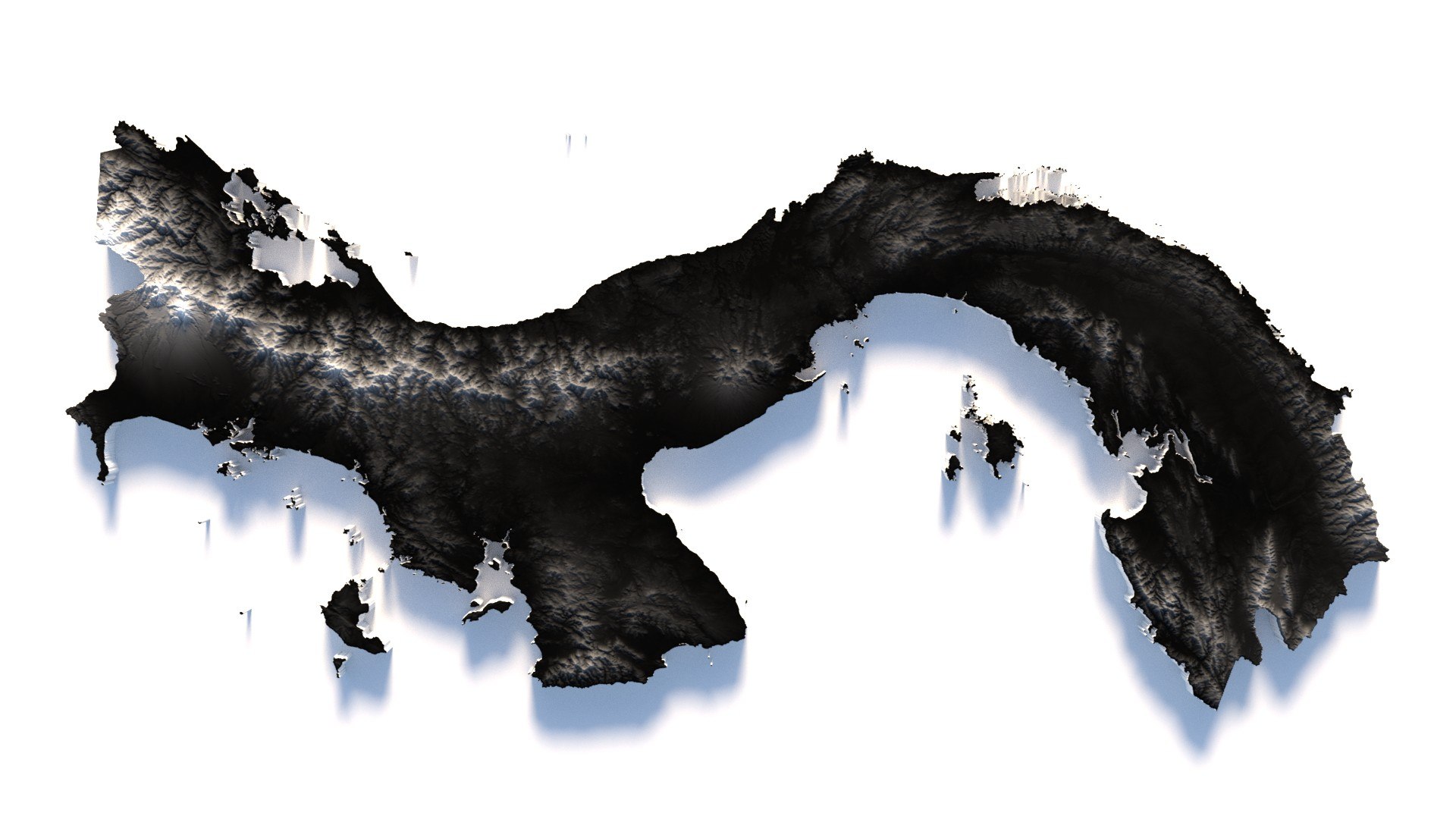 3D Panama Terrain Map - TurboSquid 2336570