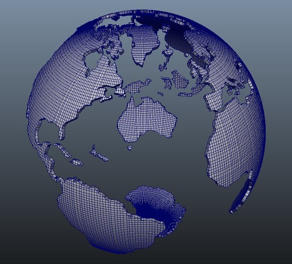 3d globe stylized