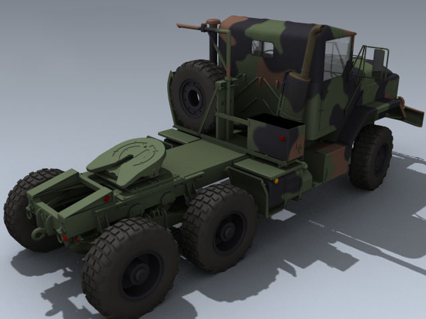 Army M932a2 Tractor 3d Model