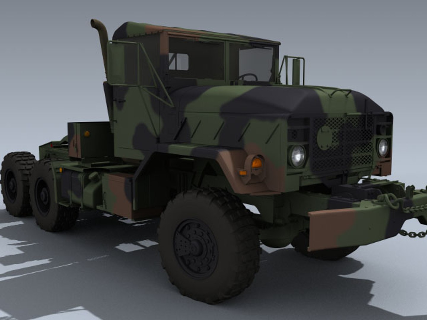 Army M932a2 Tractor 3d Model