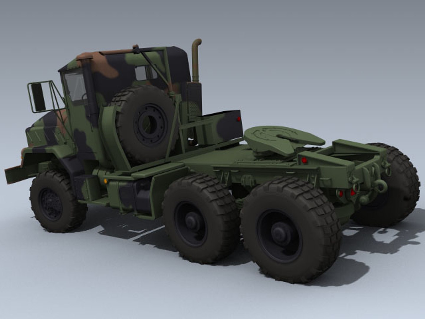 Army M932a2 Tractor 3d Model