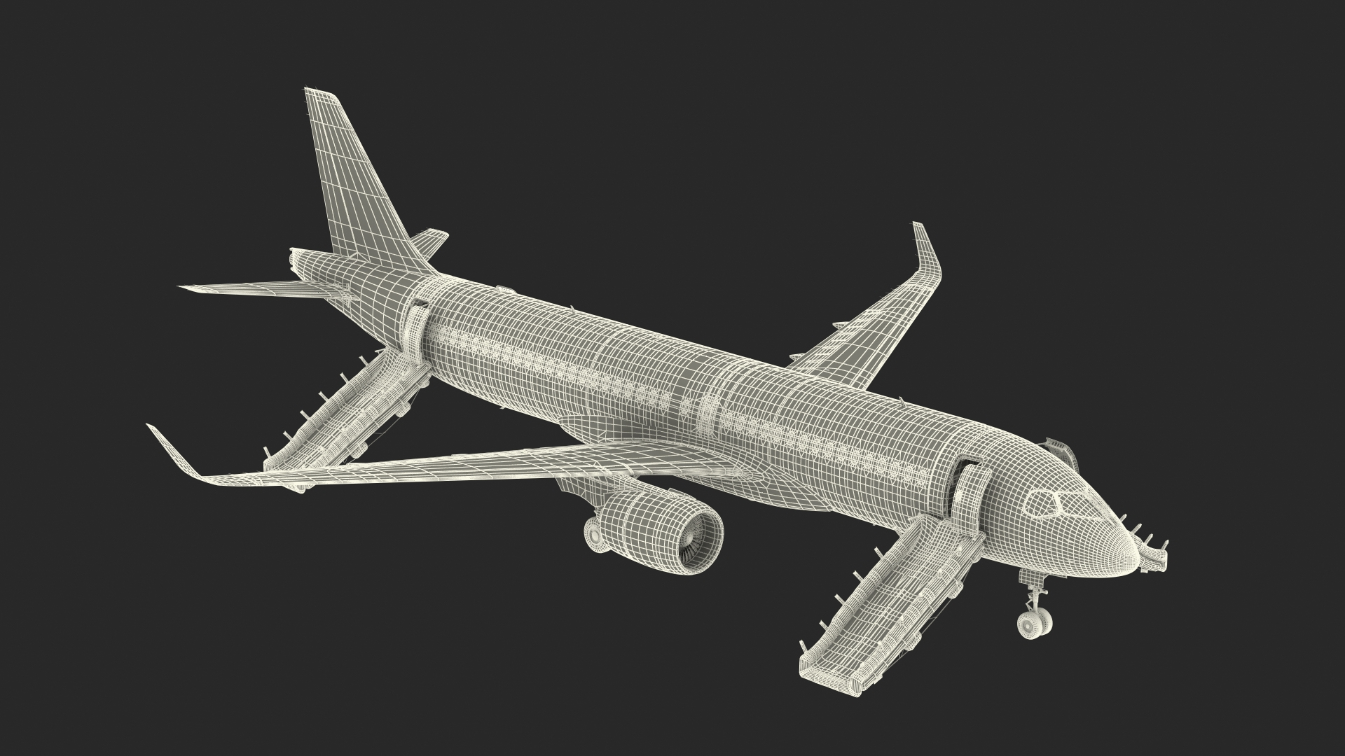 Commercial Airliner With Inflatable Plane Ramp Deployment Model - TurboSquid 2423657