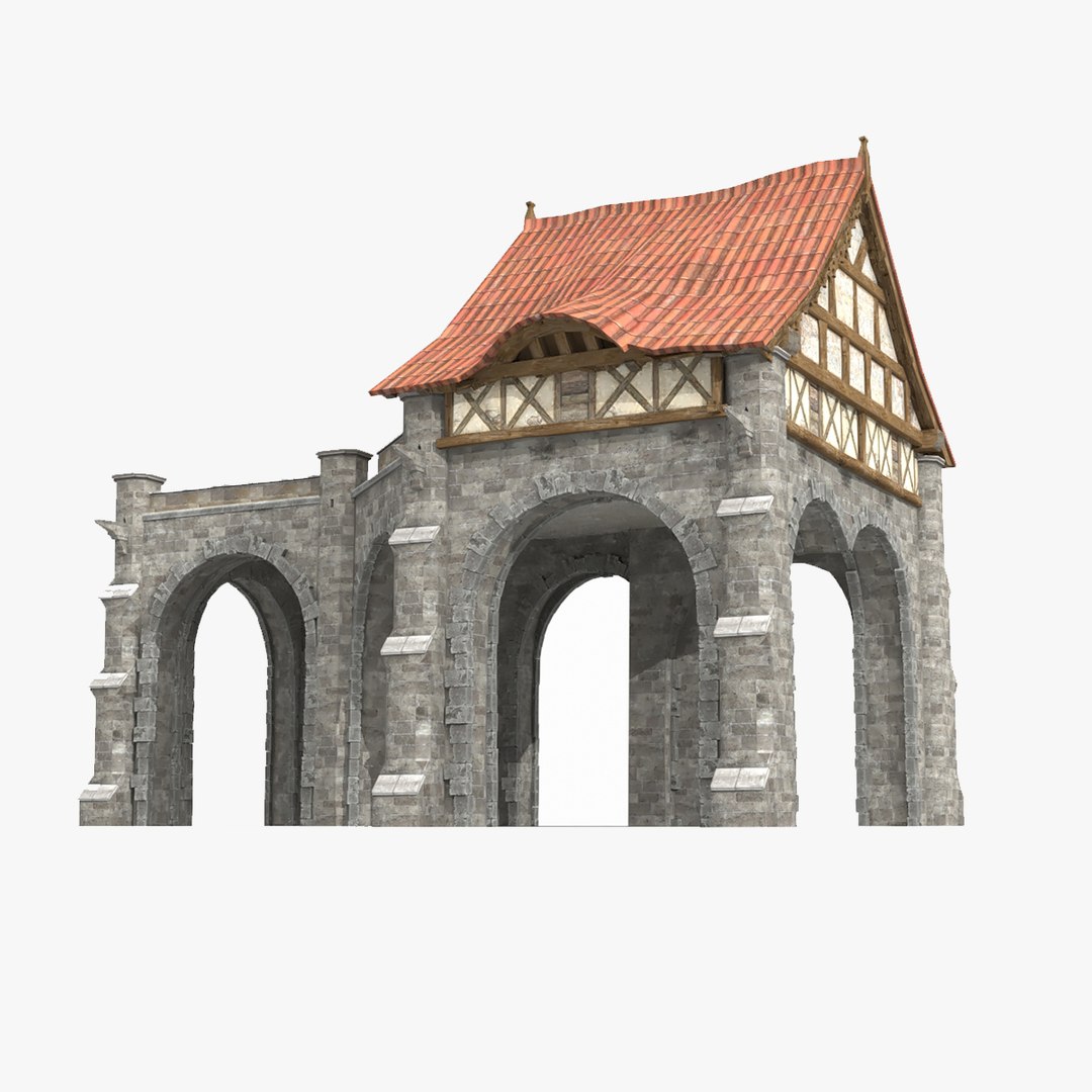modelo 3d Medieval ancient architectural pavilion - TurboSquid 1986958