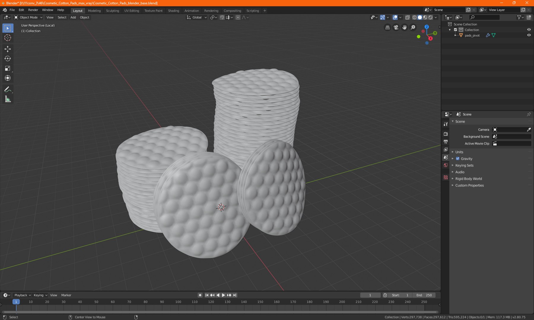 Cosmetic Cotton Pads 3D Model - TurboSquid 2051063
