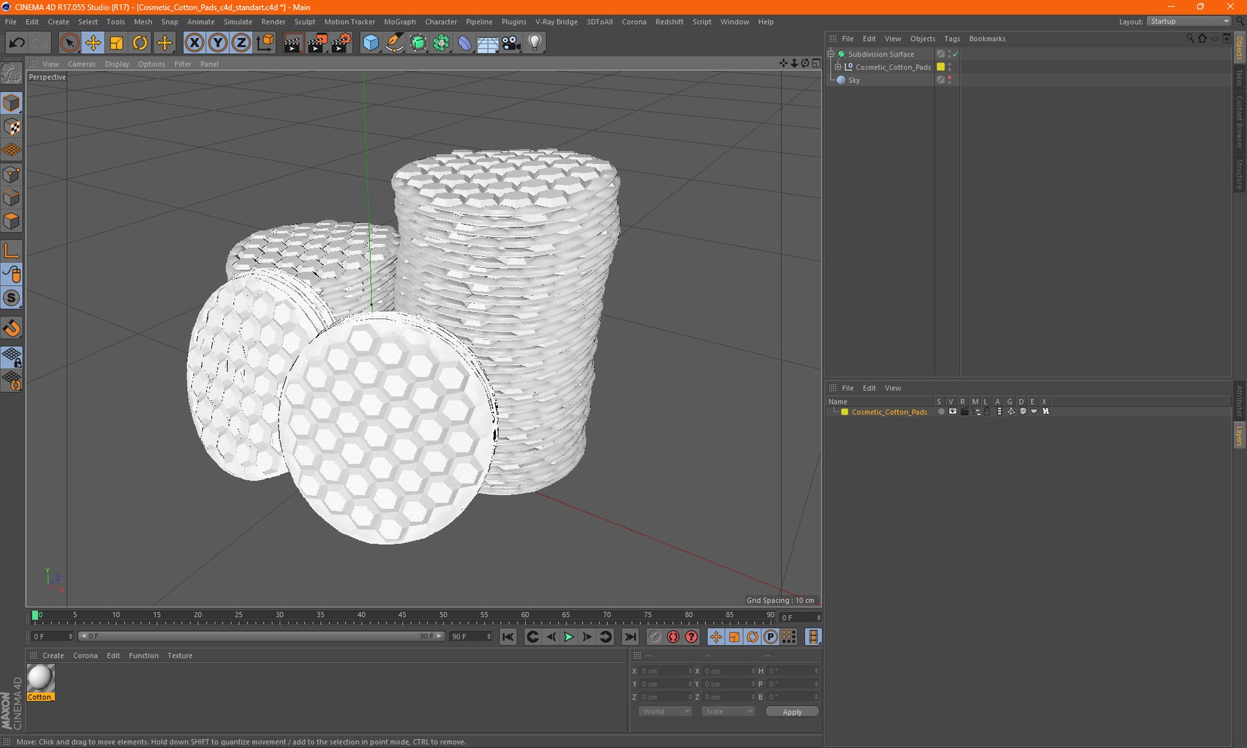 Cosmetic Cotton Pads 3D Model - TurboSquid 2051063