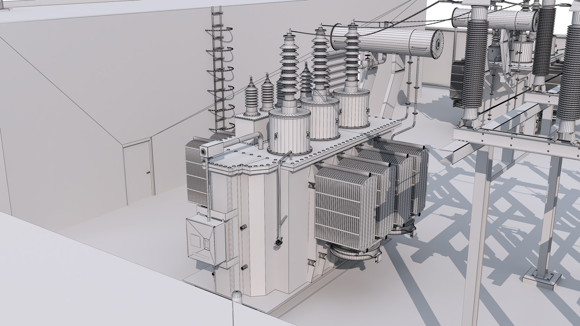 Electrical Substation 3D Model - TurboSquid 2204276