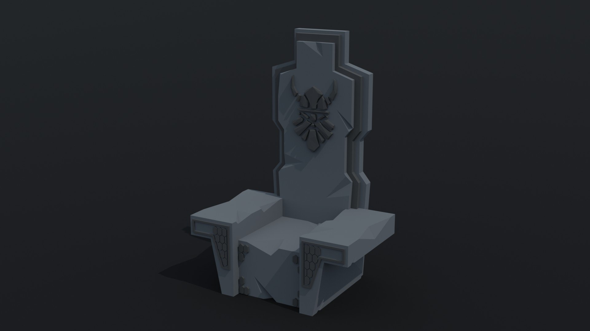 3D Low-poly Cartoon dwarven throne kit Polygonal - TurboSquid 2012063