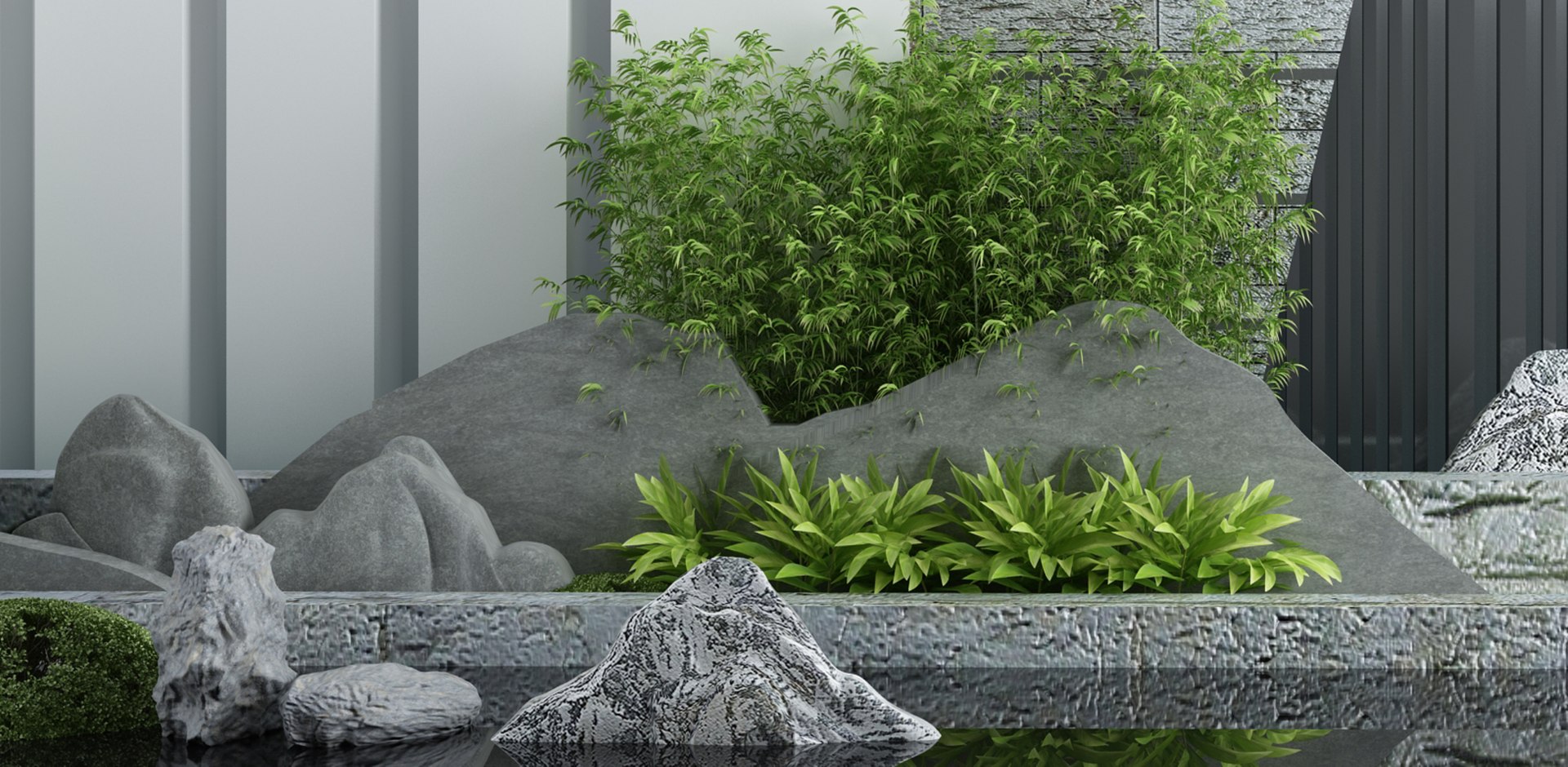 3D Modern water feature sketch model model - TurboSquid 2057820