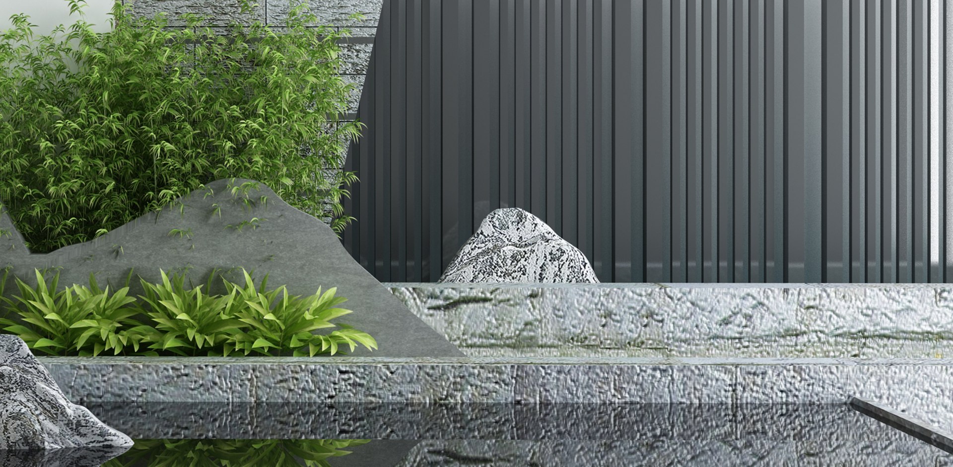 3D Modern water feature sketch model model - TurboSquid 2057820