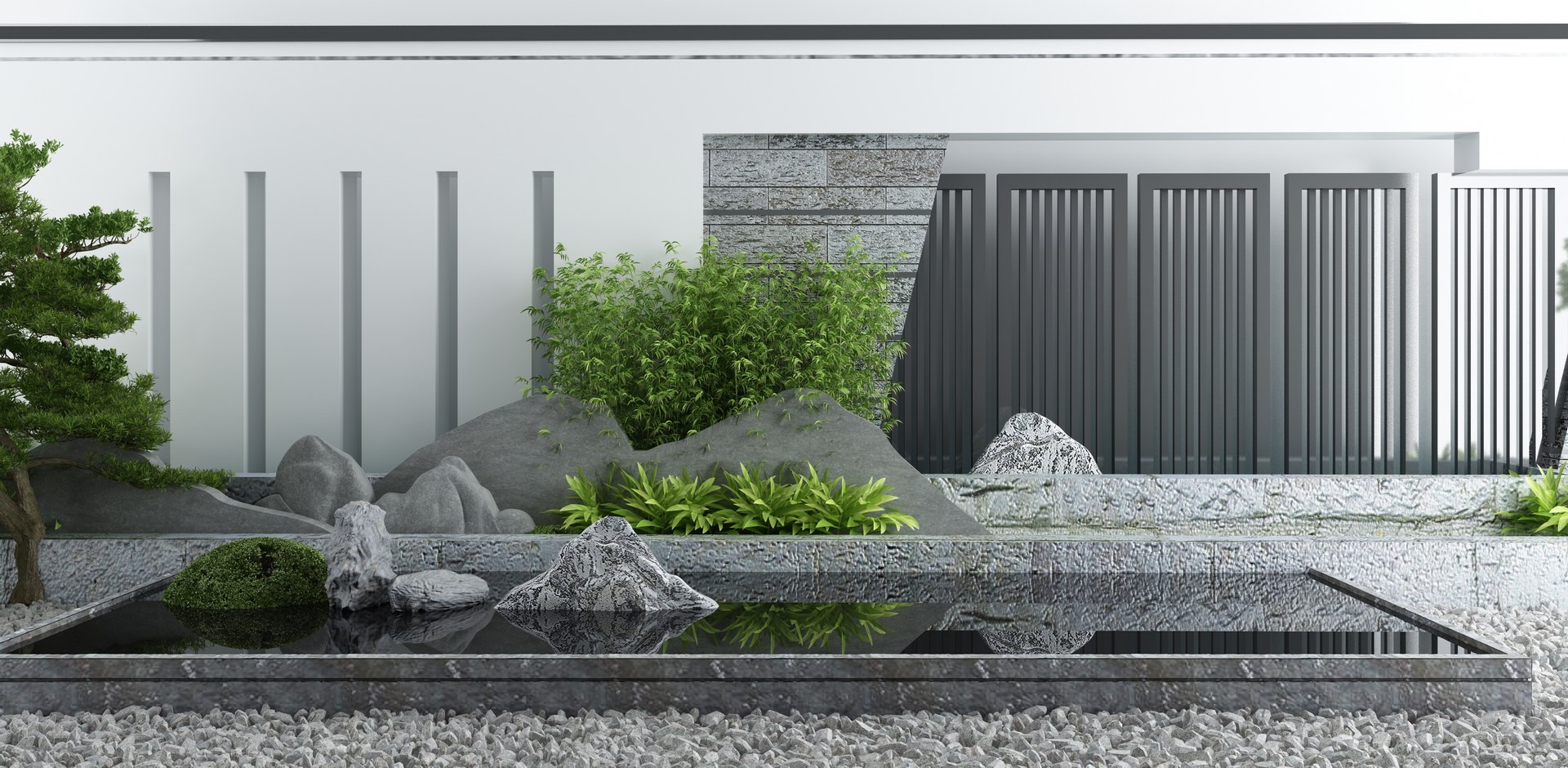 3D Modern water feature sketch model model - TurboSquid 2057820