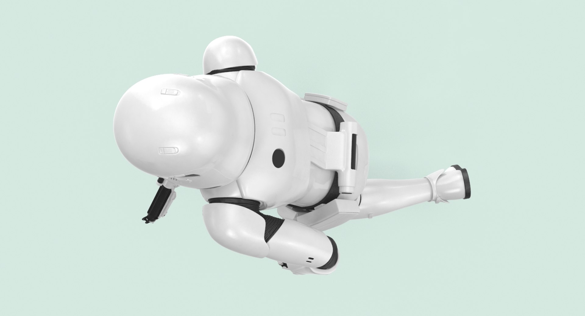 Running Stormtrooper 3d Model