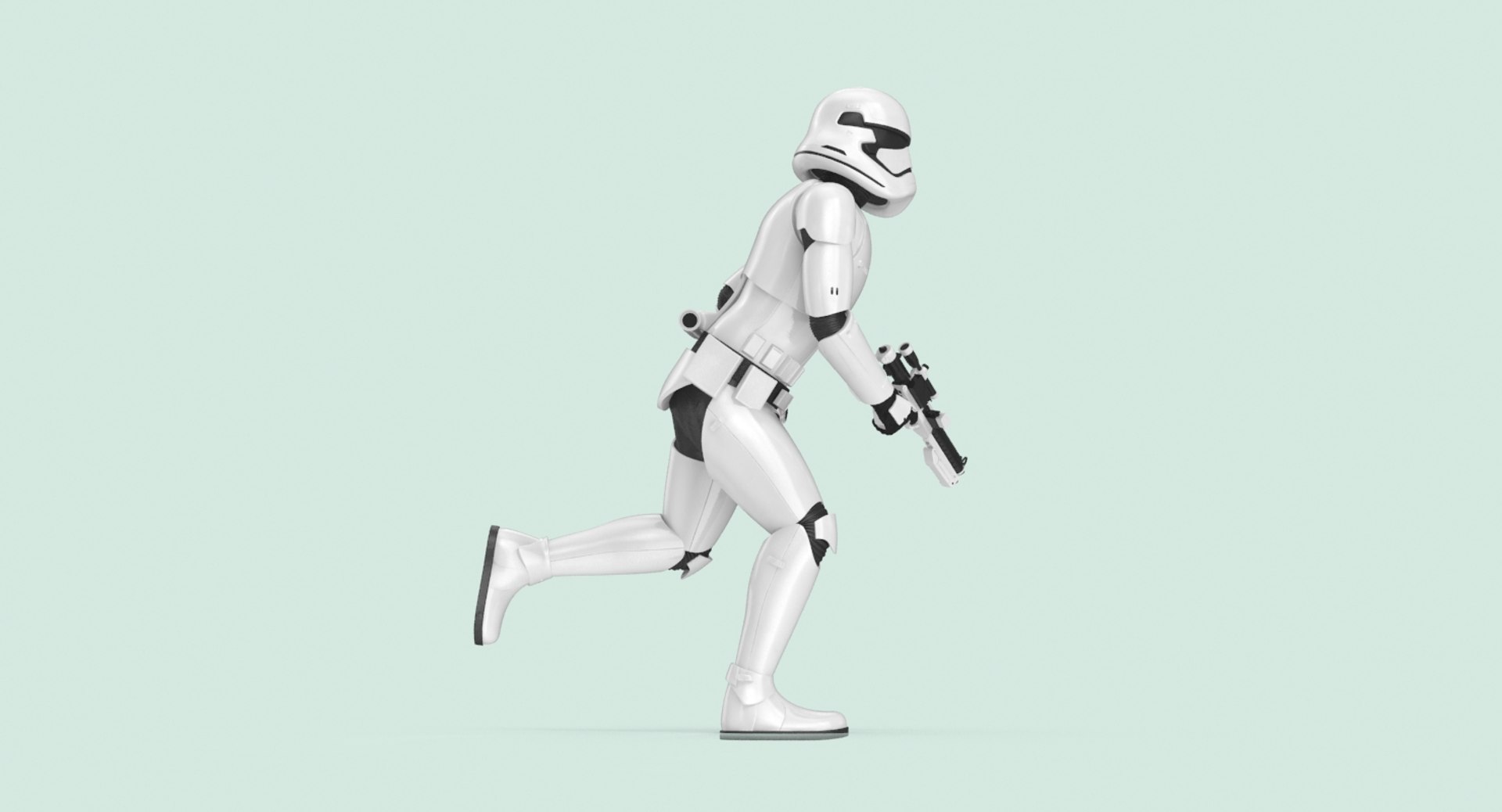 Running Stormtrooper 3d Model
