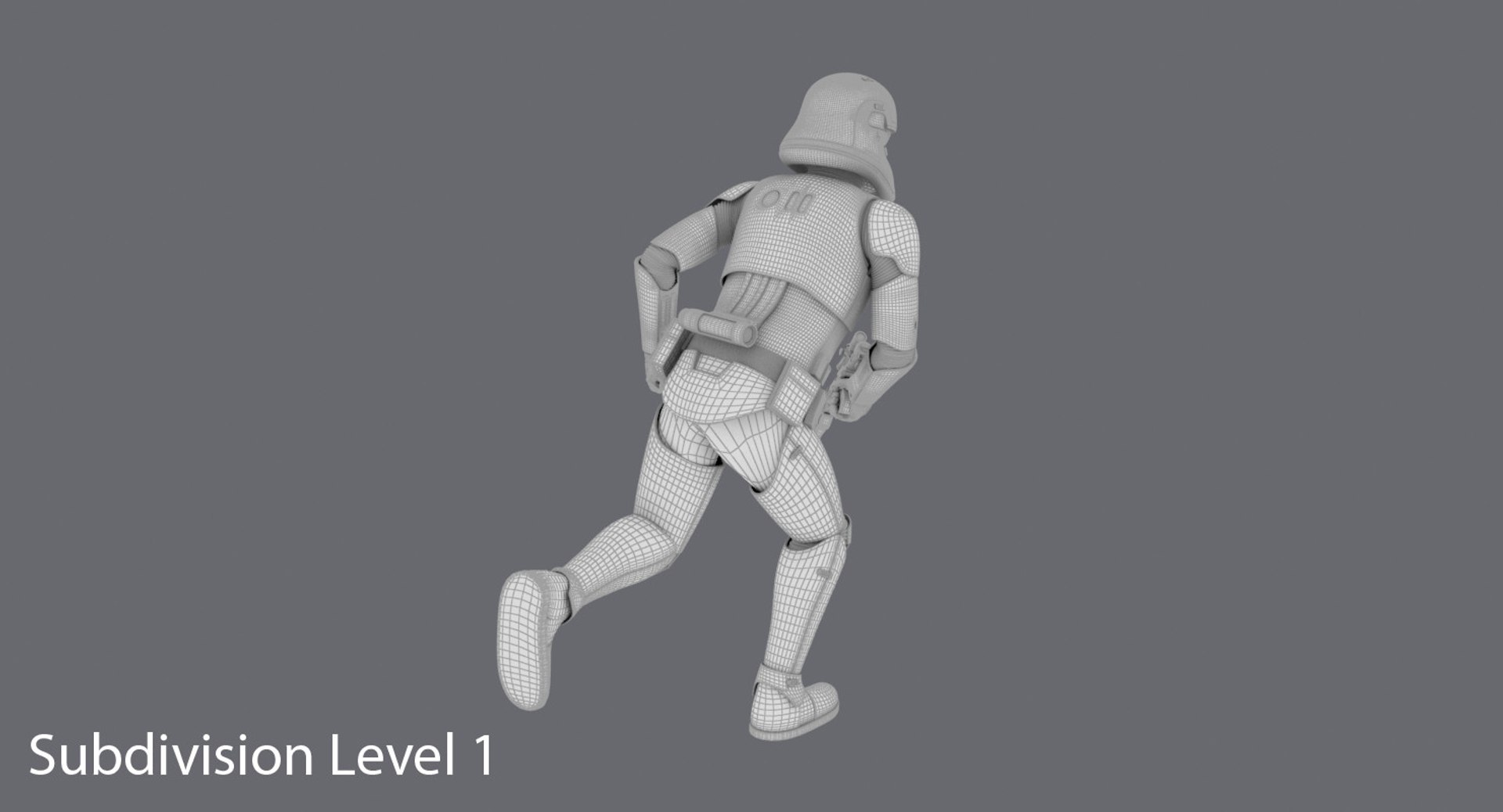 Running Stormtrooper 3d Model