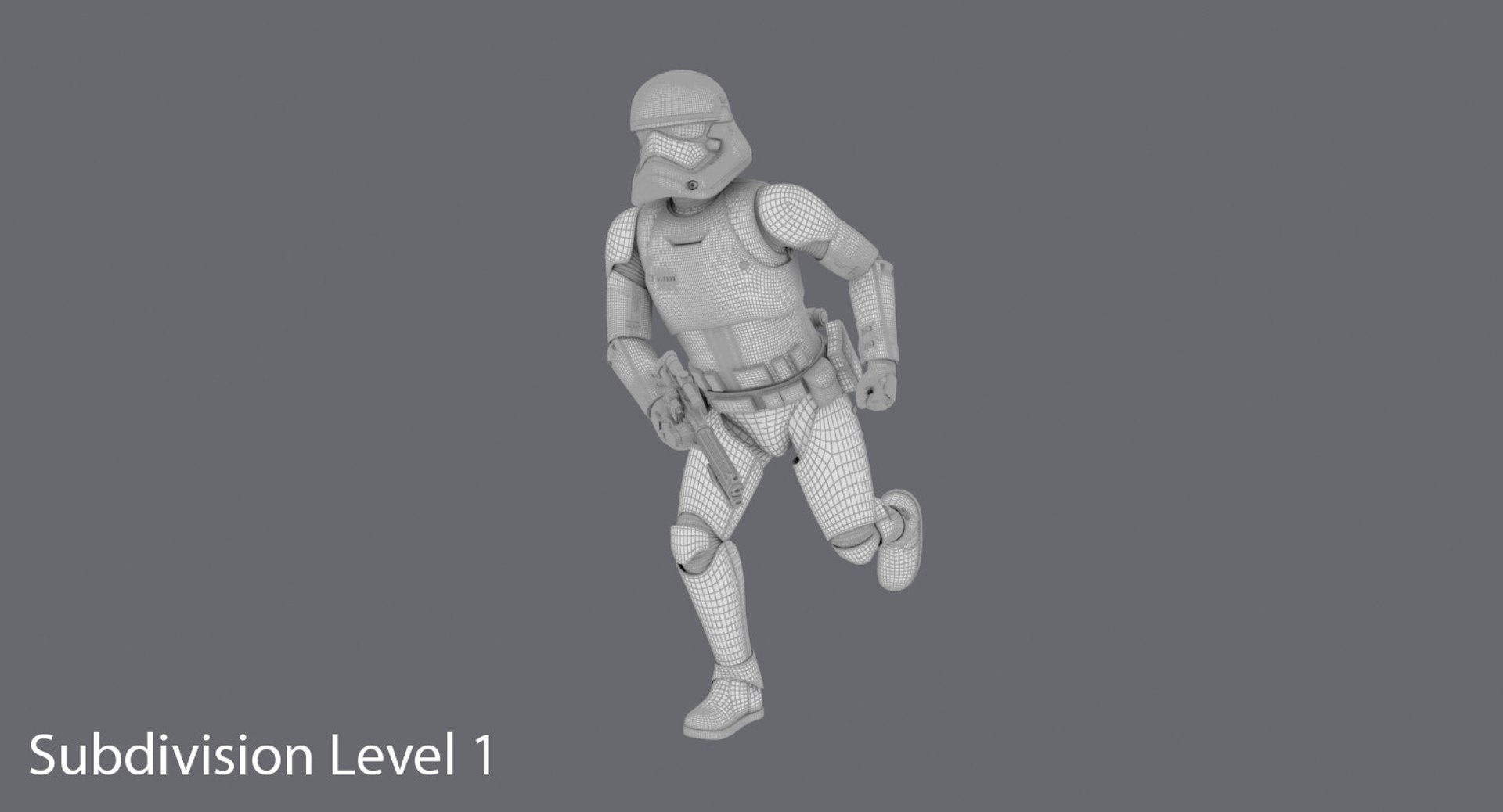 Running Stormtrooper 3d Model