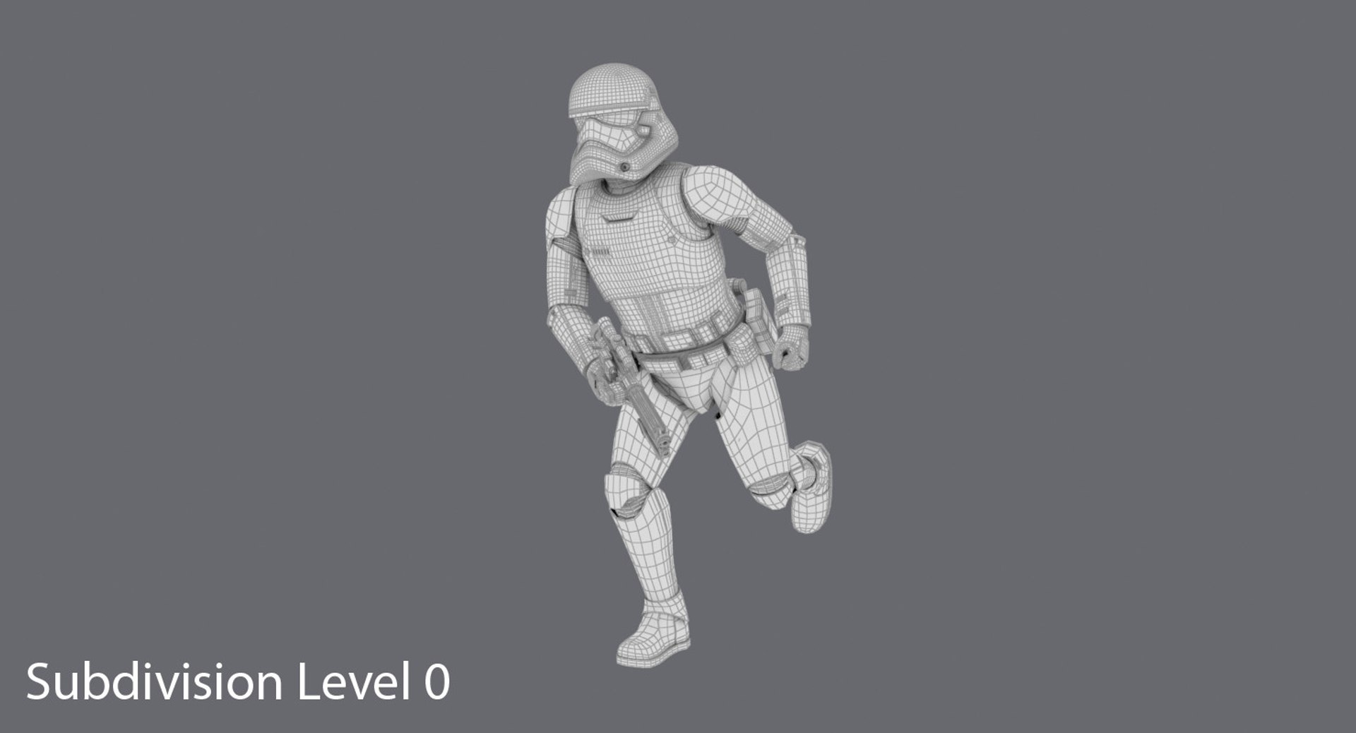 Running Stormtrooper 3d Model