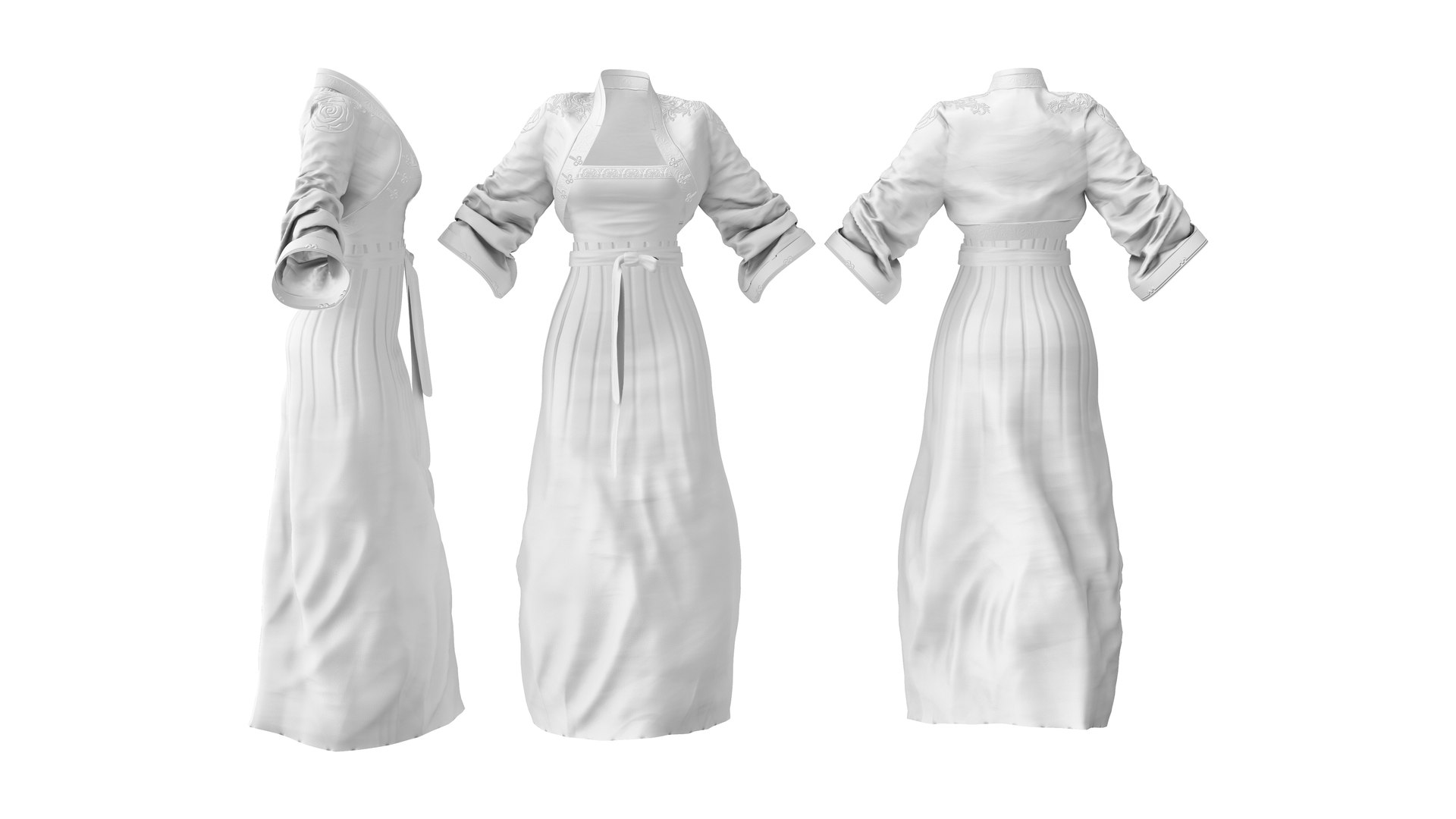Traditional Japaneese Bolero Outfit 3D Model - TurboSquid 1638954