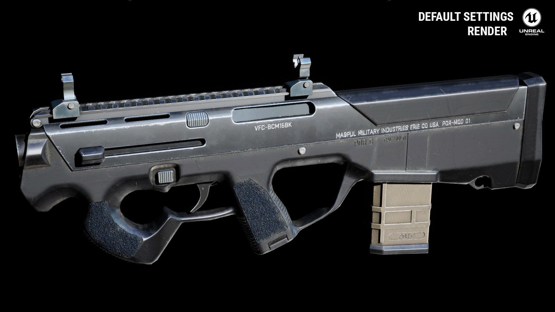 3D Magpul Personal Defense Rifle - Mobile Ready Low Poly - TurboSquid ...