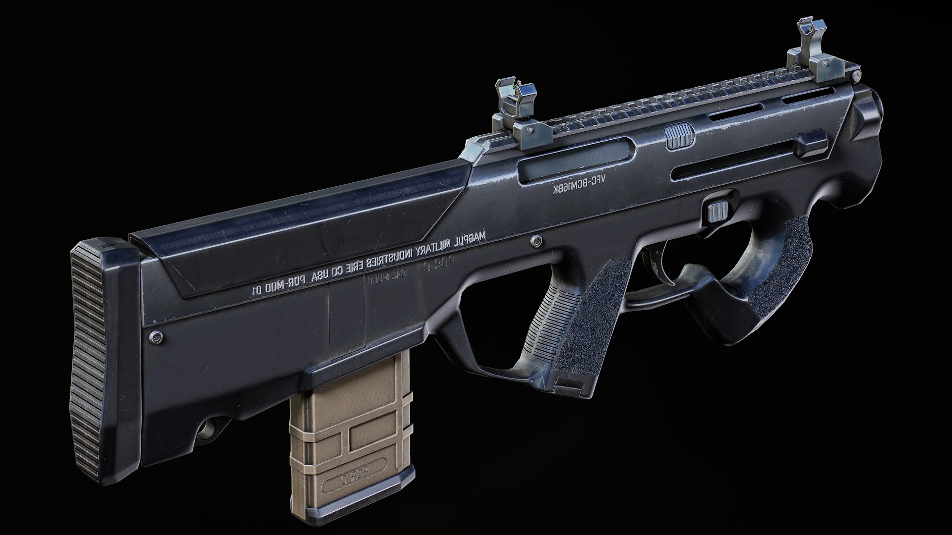 3D Magpul Personal Defense Rifle - Mobile Ready Low Poly - TurboSquid ...