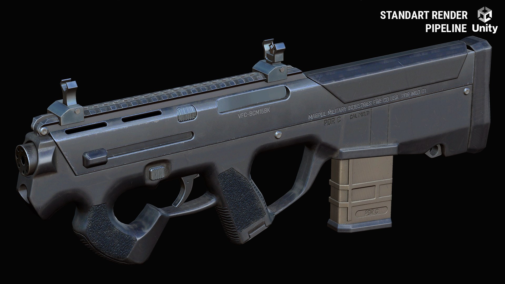 3D Magpul Personal Defense Rifle - Mobile Ready Low Poly - TurboSquid ...