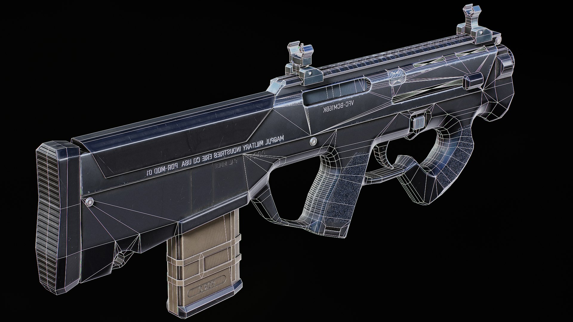 3D Magpul Personal Defense Rifle - Mobile Ready Low Poly - TurboSquid ...