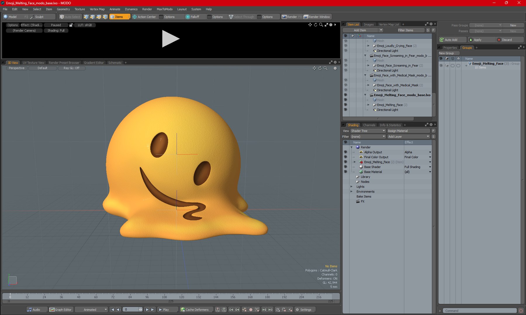 Emoji Melting Face 3D Model - TurboSquid 2240515