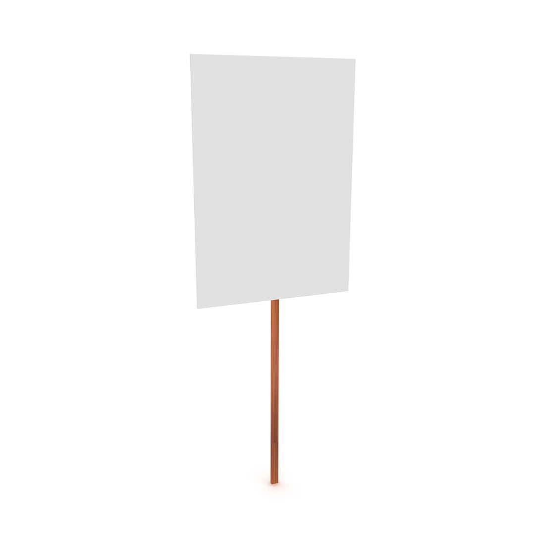 3D Handheld Protest Sign - TurboSquid 1428058