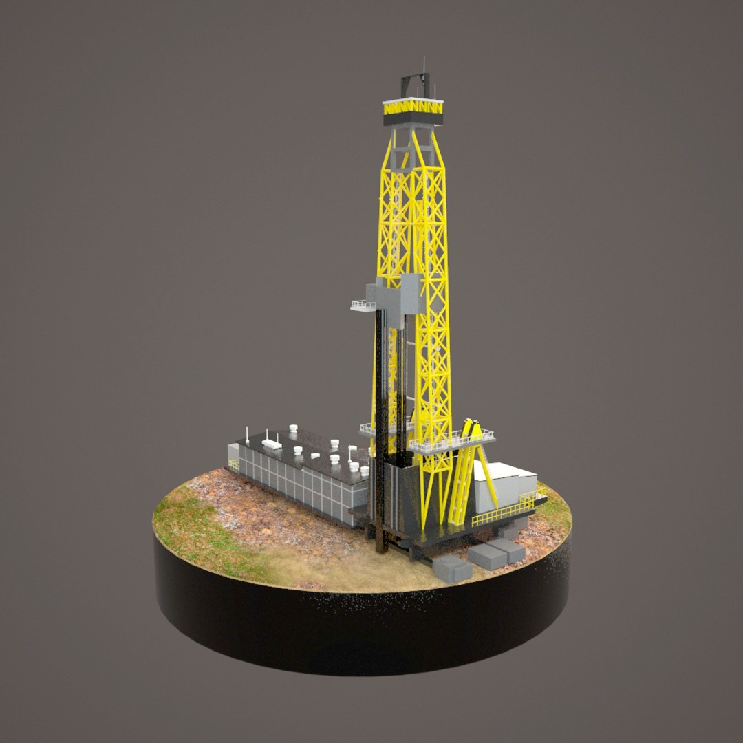 3d Oil Drill Tower Model