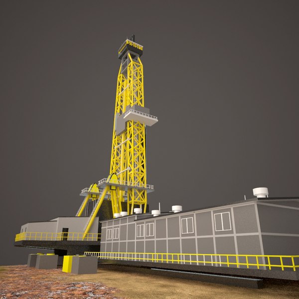 3d oil drill tower model