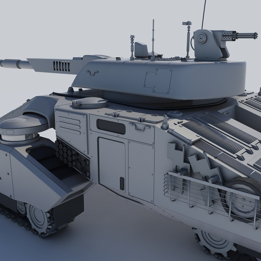 Futuristic Concept Tank 3d Model