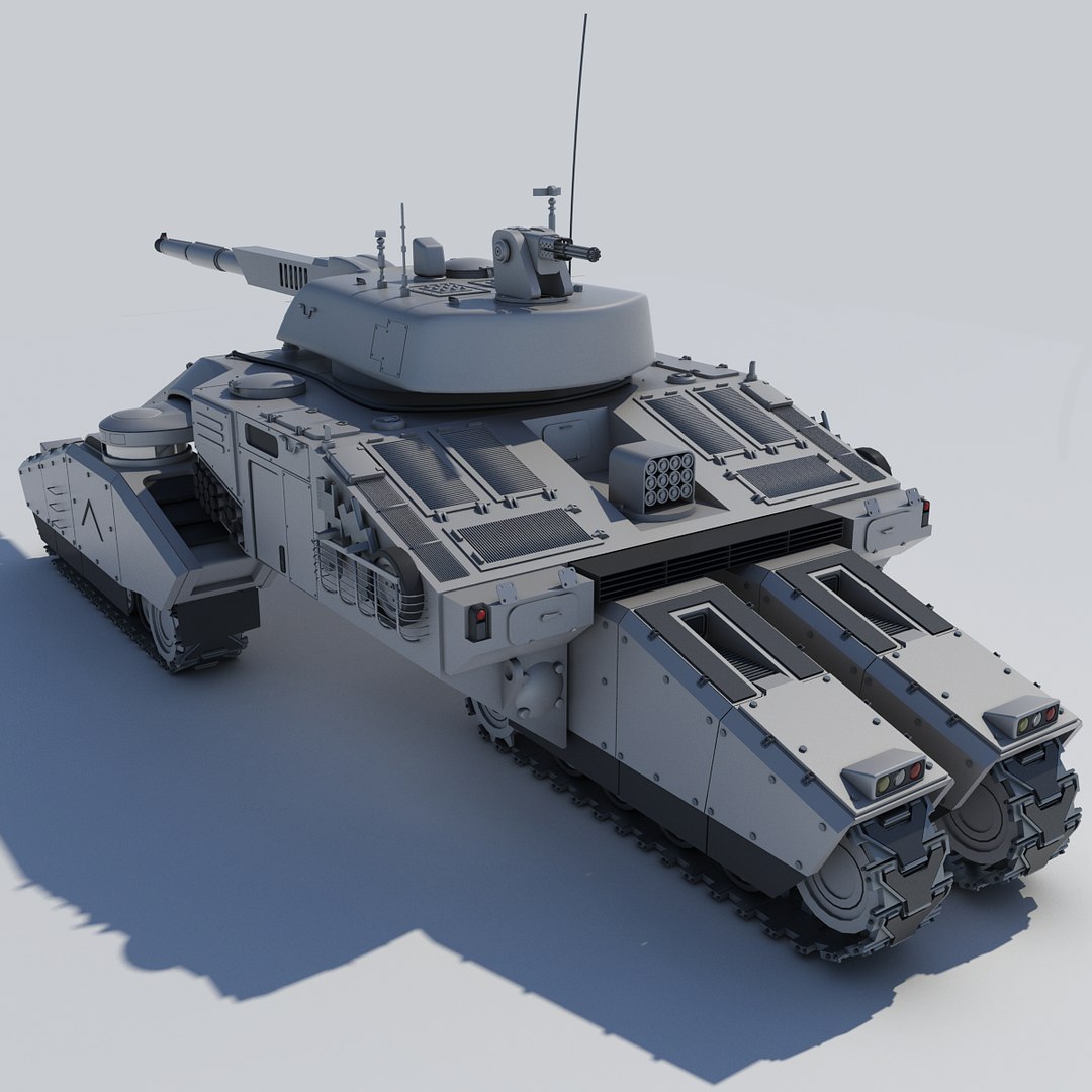Futuristic Concept Tank 3d Model