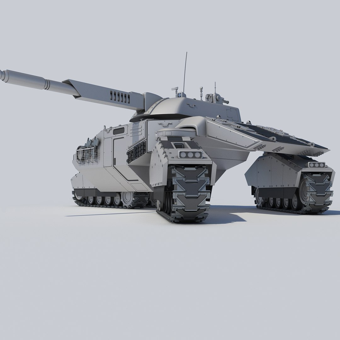 Futuristic Concept Tank 3d Model