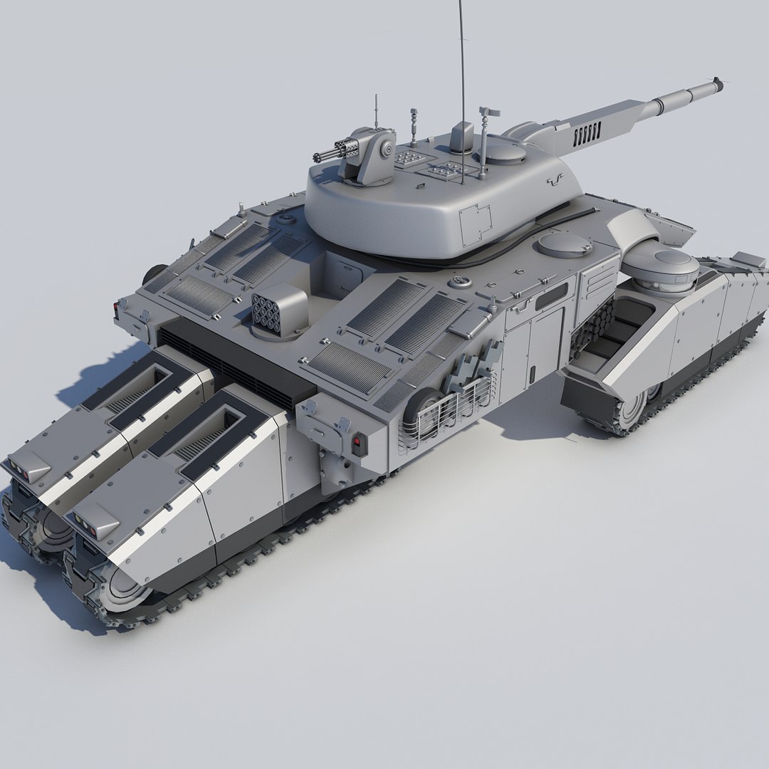 Futuristic Concept Tank 3d Model