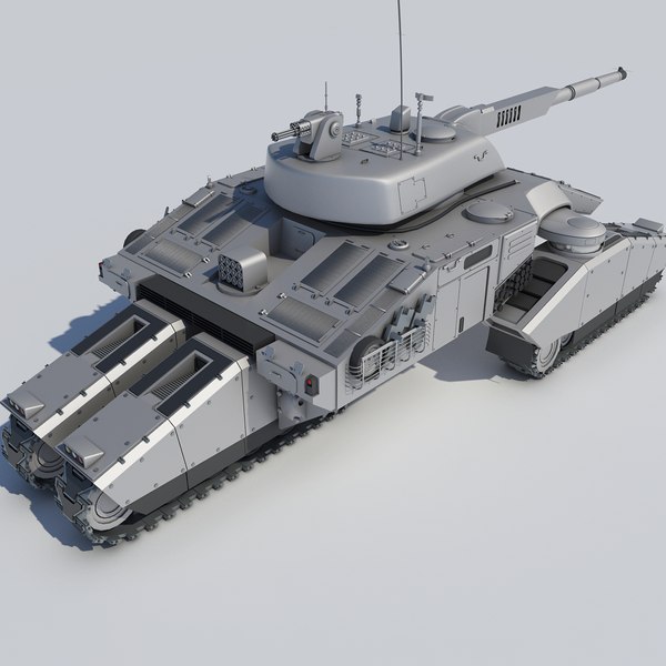 futuristic concept tank 3d model