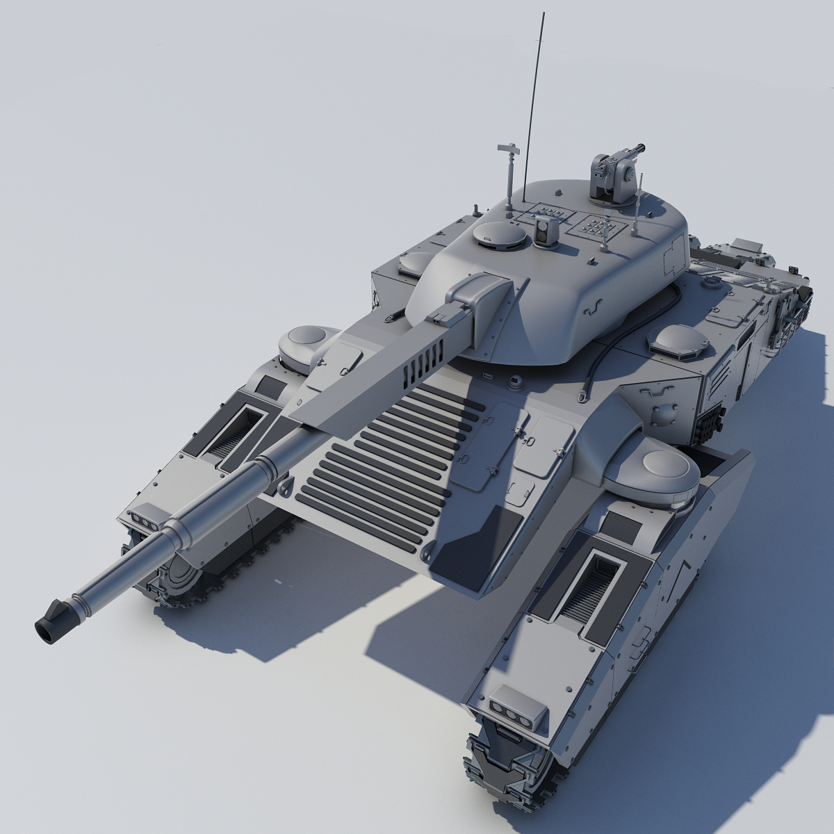 futuristic concept tank 3d model