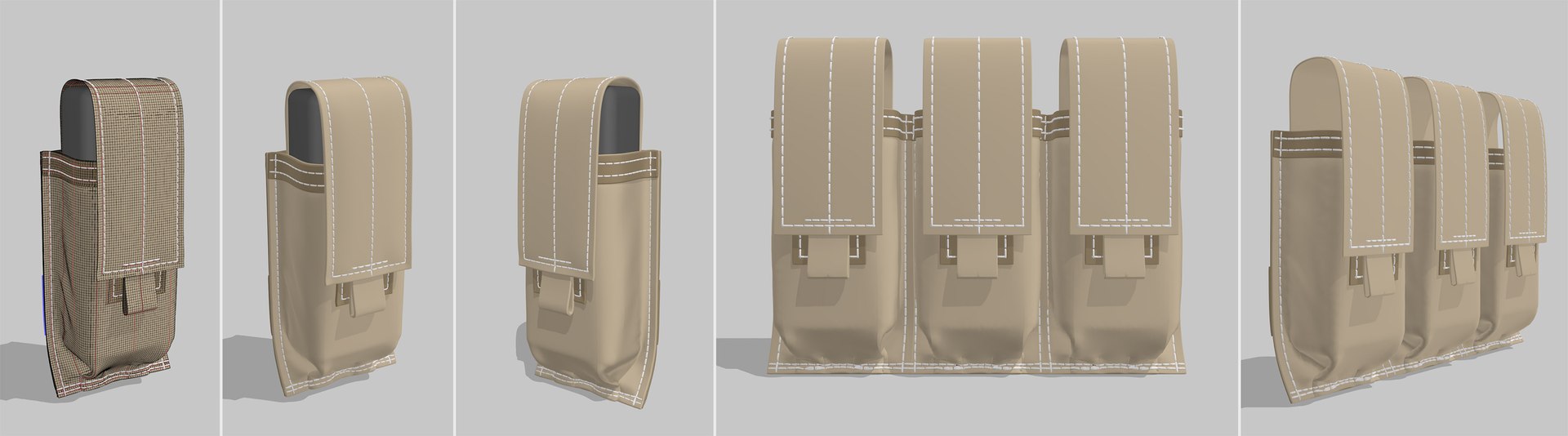 Combat Pouches 3D model - TurboSquid 2070901