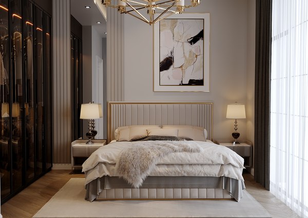 modelo 3d dormitorio de diseño moderno - TurboSquid 2301799