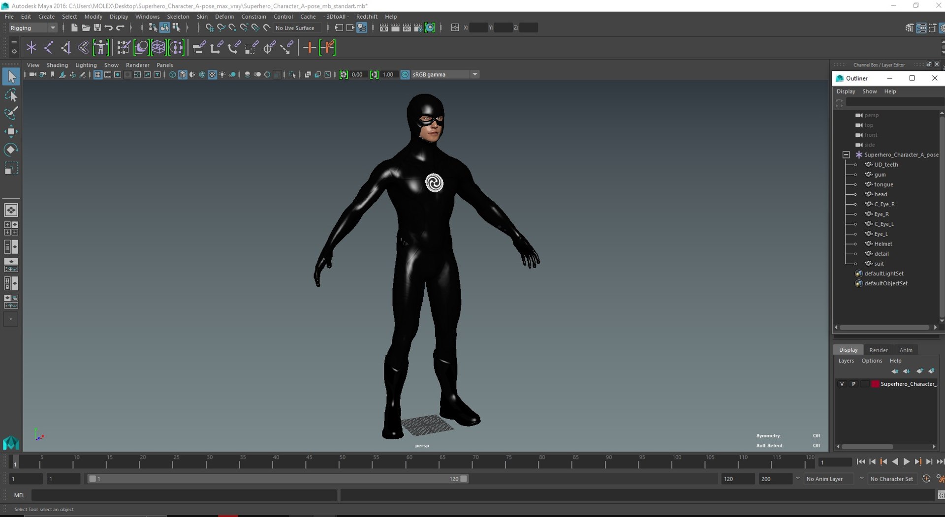 Superhero Character A-pose 3D model - TurboSquid 2073175