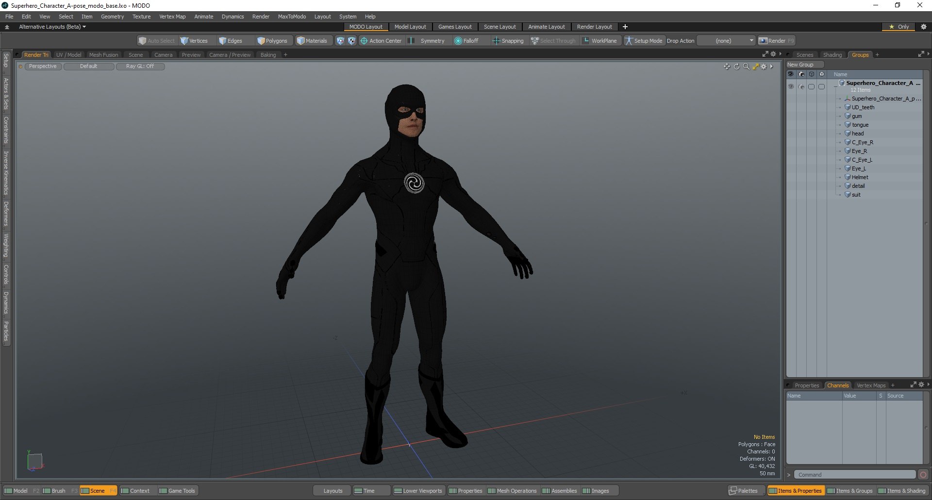 Superhero Character A-pose 3D model - TurboSquid 2073175