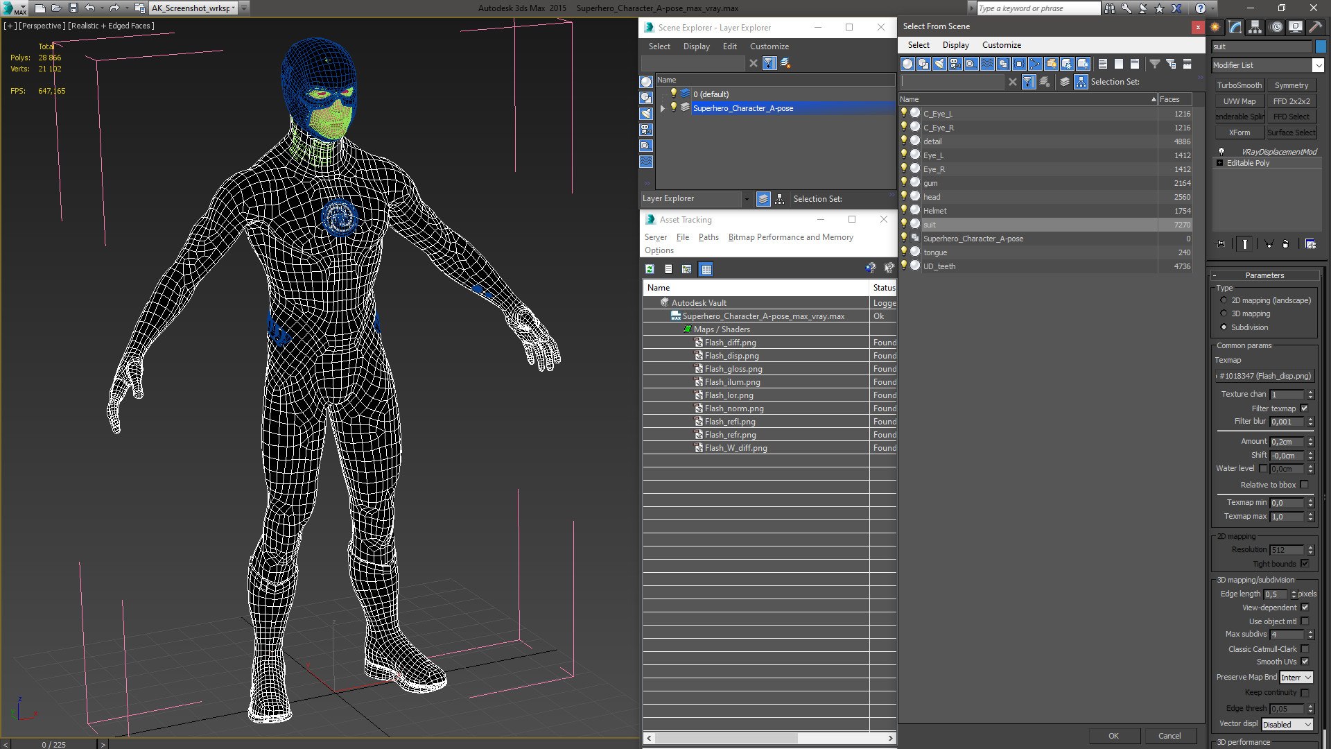 Superhero Character A-pose 3D model - TurboSquid 2073175