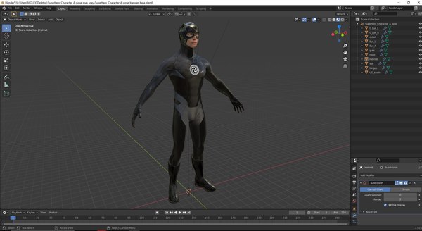 modelo 3d Superhero Character A-pose - TurboSquid 2073175