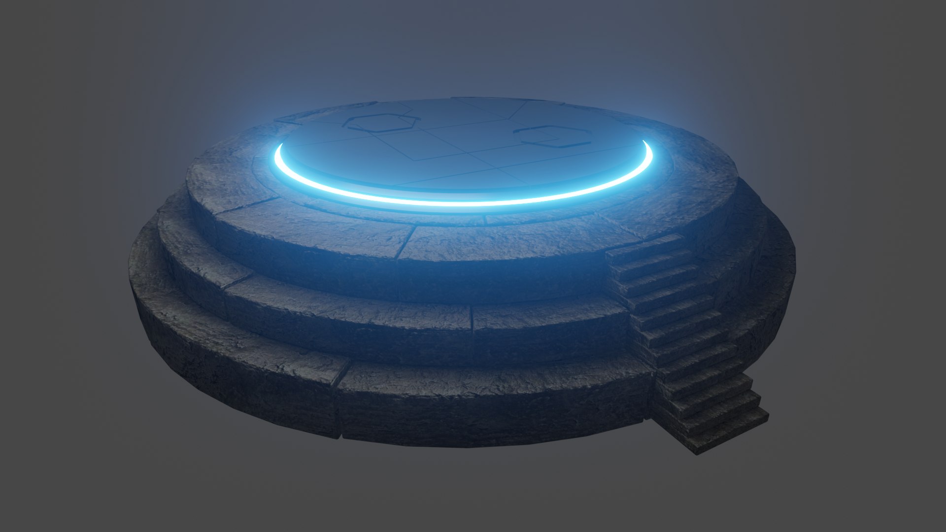 3D Ancient Alien Landing Pad Model - TurboSquid 1638937