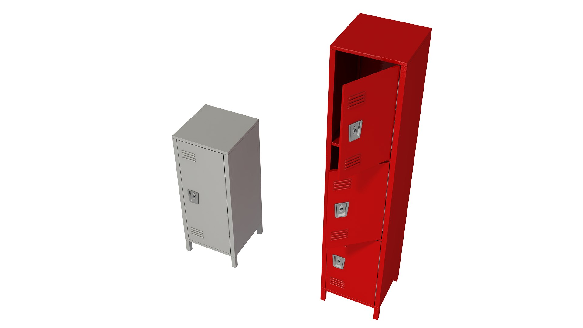 Steel Locker Model - TurboSquid 1954092