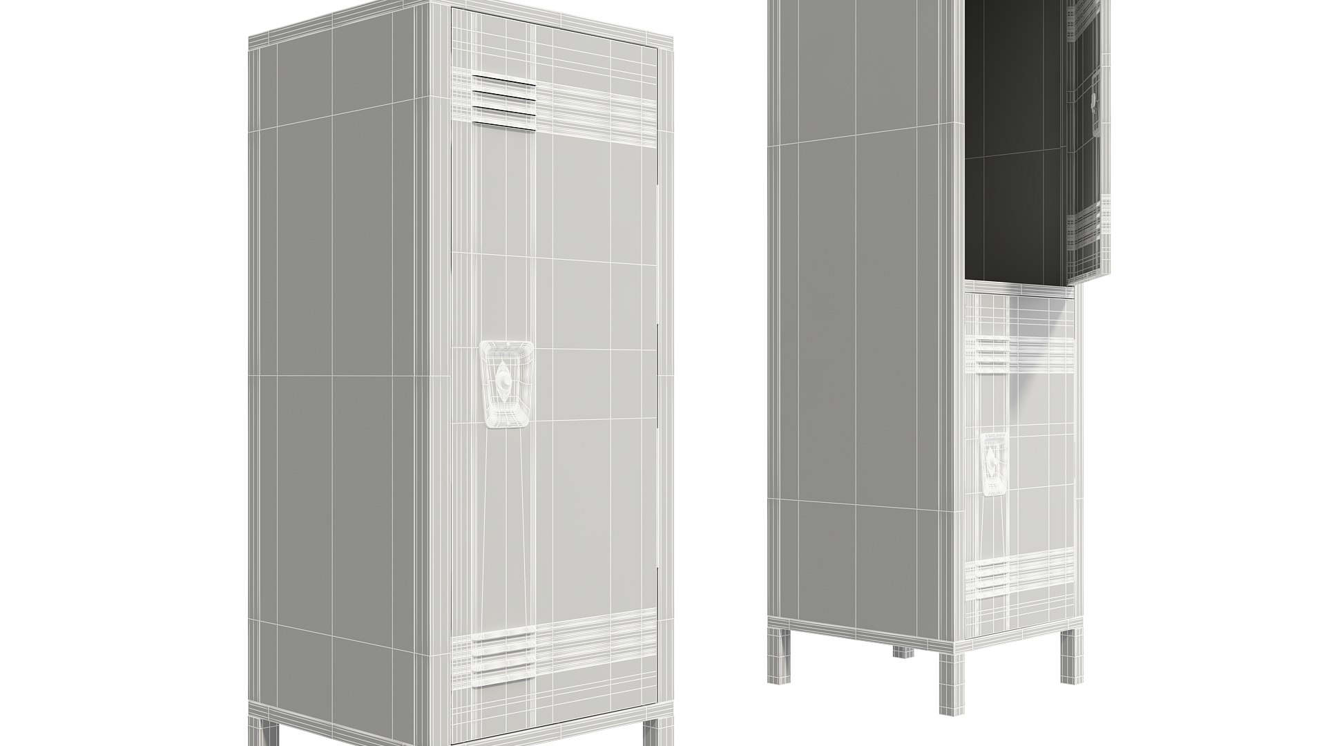 Steel Locker Model - TurboSquid 1954092